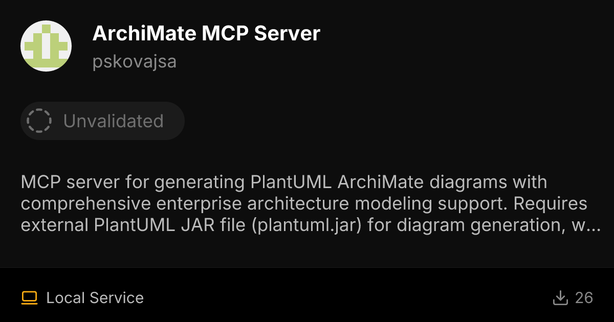 ArchiMate MCP Server | MCP Servers · LobeHub