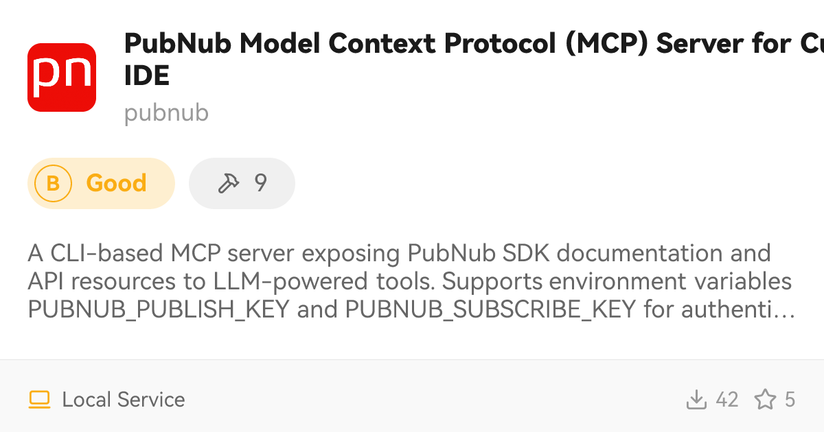 PubNub Model Context Protocol (MCP) ... · LobeHub
