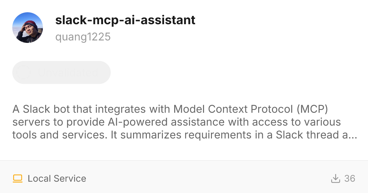 slack-mcp-ai-assistant | MCP Servers · LobeHub