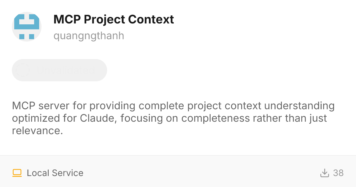 MCP Project Context | MCP Servers · LobeHub