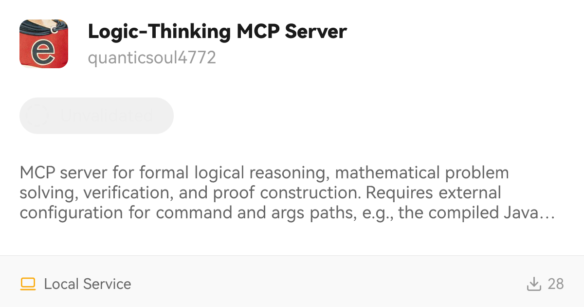 Logic-Thinking MCP Server | MCP Servers · LobeHub