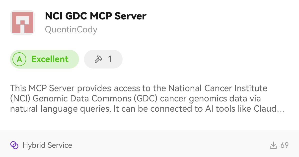 NCI GDC MCP Server | MCP Servers · LobeHub