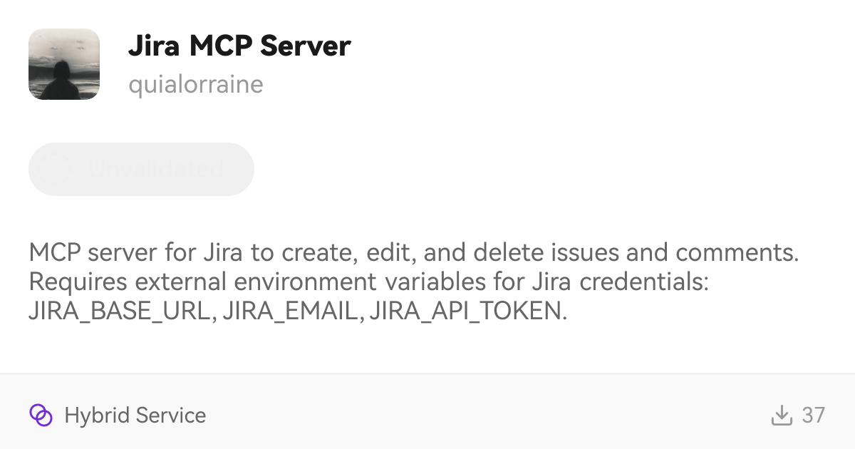 Jira MCP 服务器 | MCP Servers · LobeHub