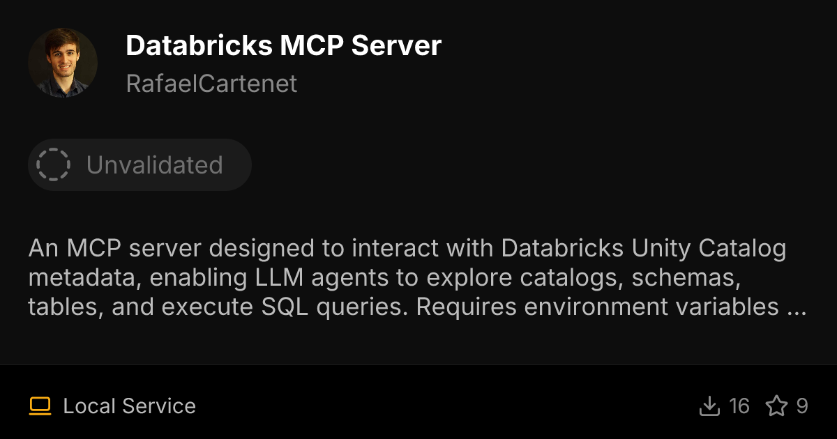 Databricks MCP 服务器 | MCP Servers · LobeHub