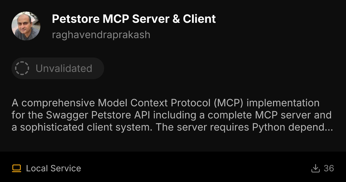 Petstore MCP Server & Client | MCP S... · LobeHub