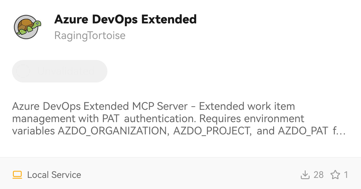 Azure DevOps Extended | MCP Servers · LobeHub
