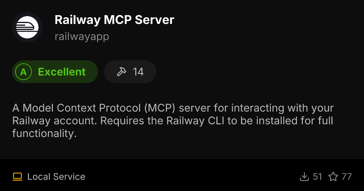 Railway MCP Server | MCP Servers · LobeHub