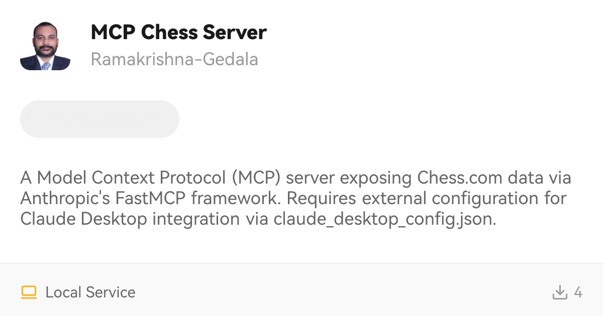 MCP Chess Server | MCP Servers · LobeHub