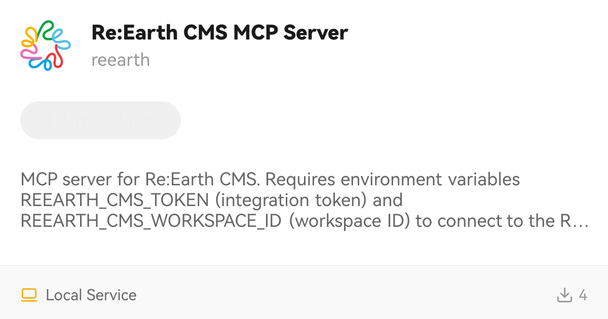 Re:Earth CMS MCP Server | MCP Servers · LobeHub