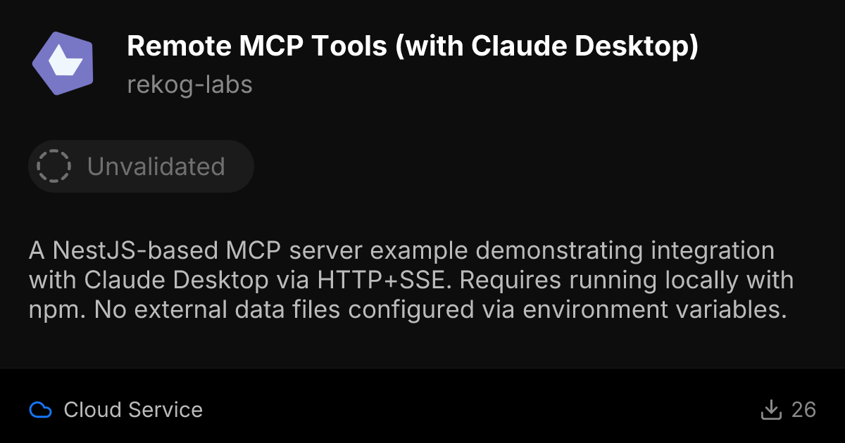 Remote MCP Tools (with Claude Deskto... · LobeHub