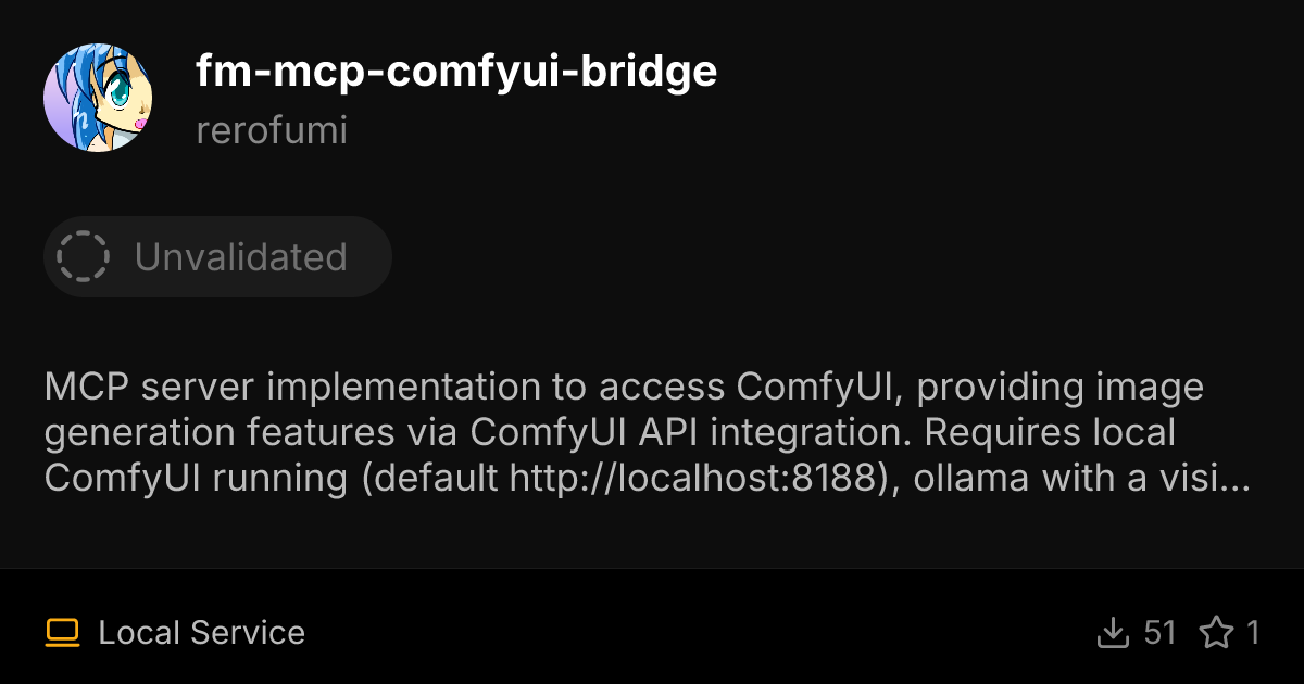 fm-mcp-comfyui-bridge | MCP Servers · LobeHub