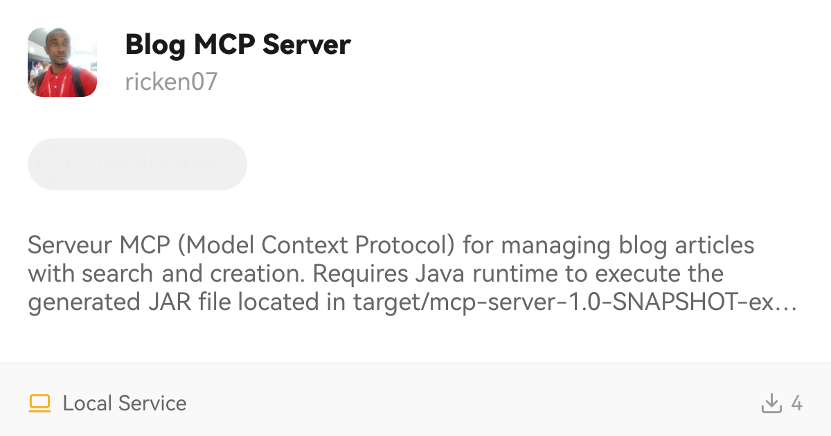 Máy chủ MCP Blog | MCP Servers · LobeHub