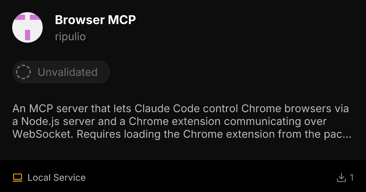 Browser MCP | MCP Servers · LobeHub