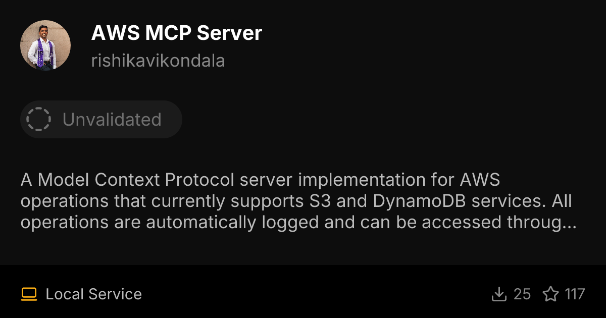 AWS MCP Server | MCP Servers · LobeHub