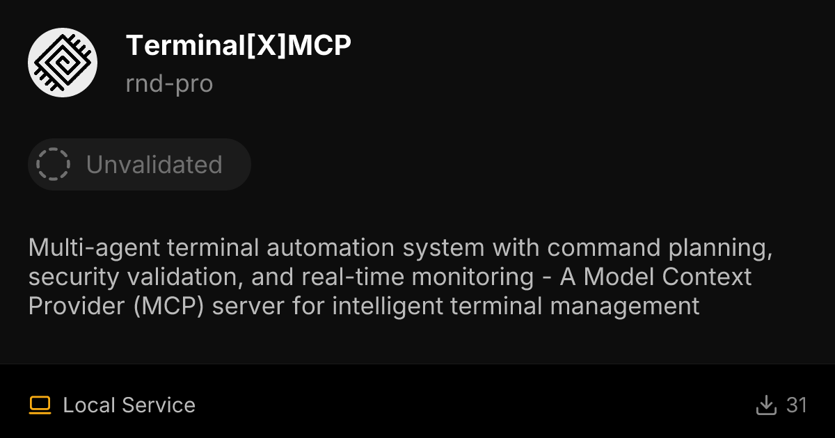 Terminal[X]MCP | MCP Servers · LobeHub