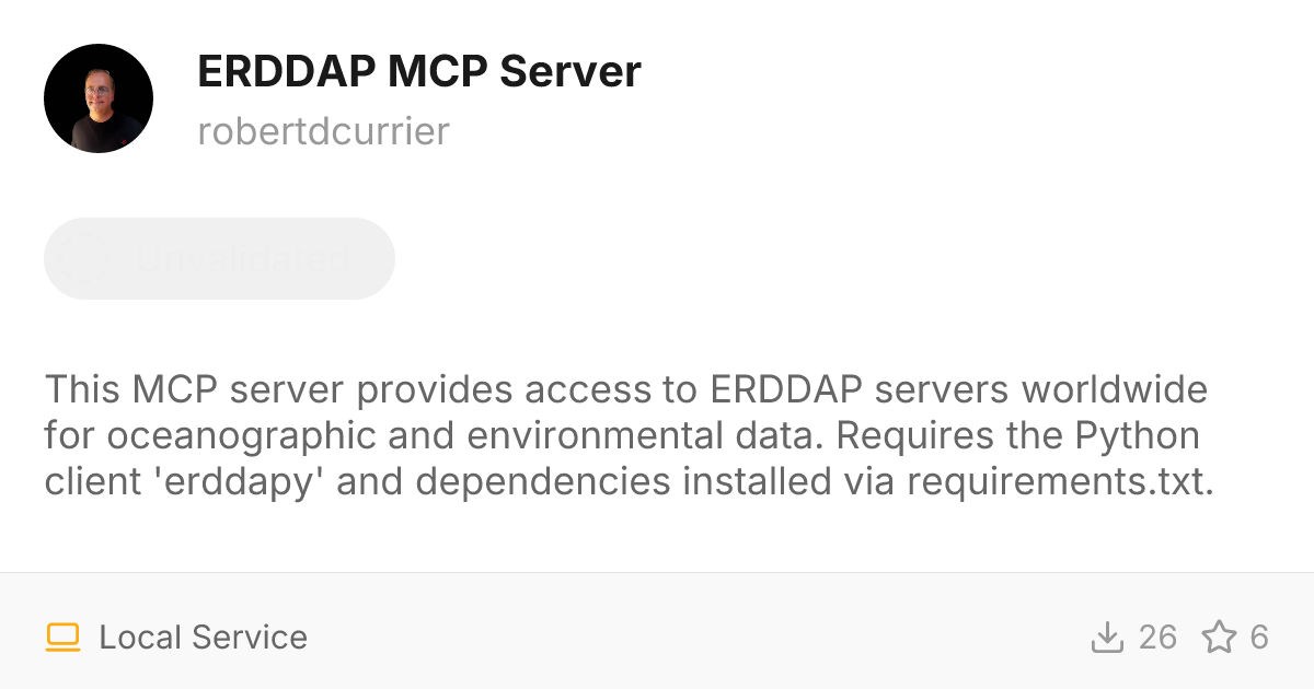 ERDDAP MCP Server | MCP Servers · LobeHub