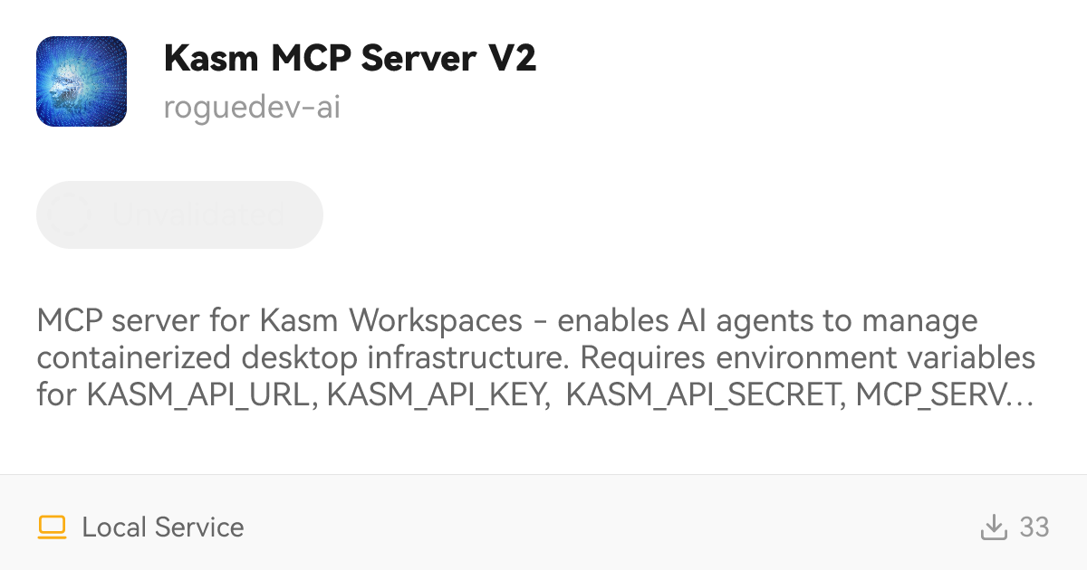 Kasm MCP Server V2 | MCP Servers · LobeHub