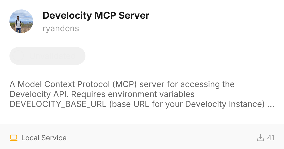 Develocity MCP Server | MCP Servers · LobeHub