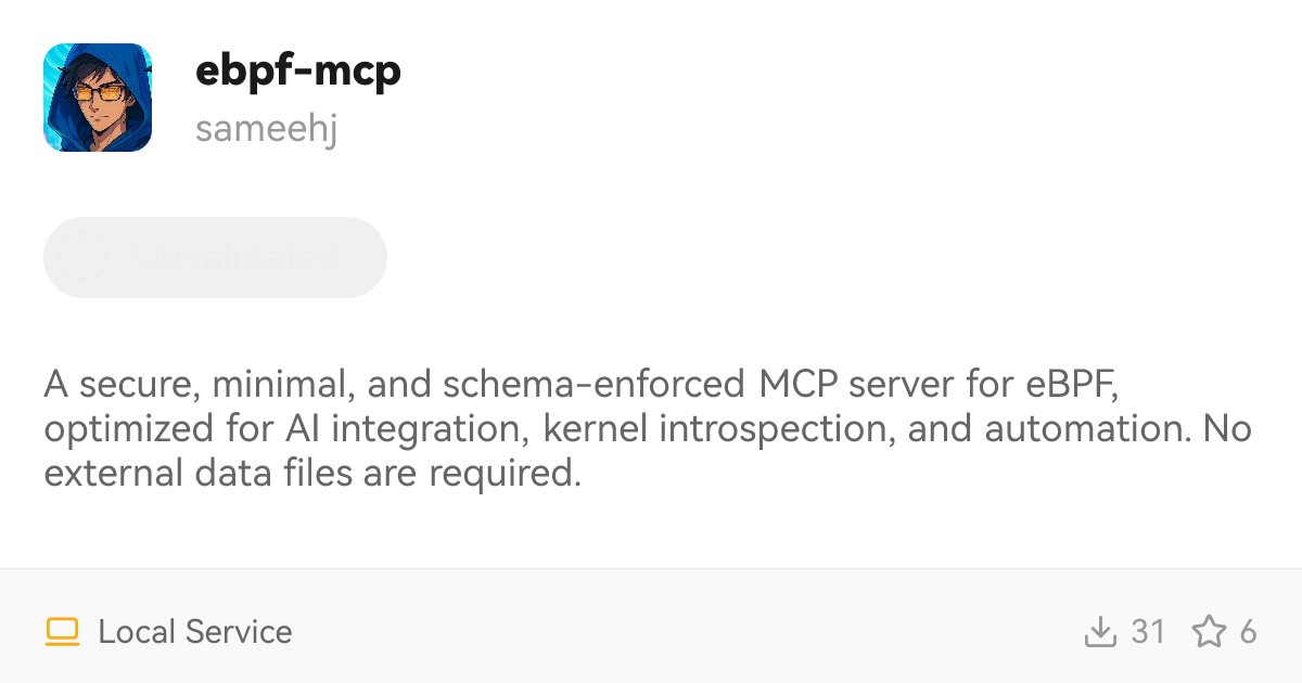 ebpf-mcp | MCP Servers · LobeHub