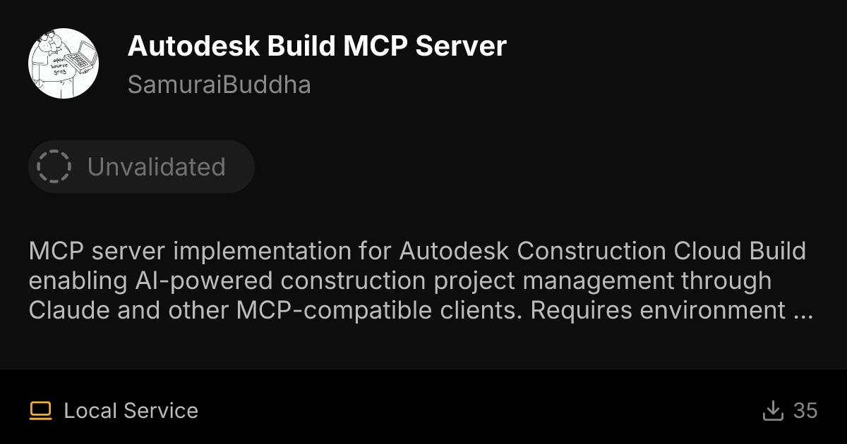 Autodesk Build MCP Server | MCP Servers · LobeHub