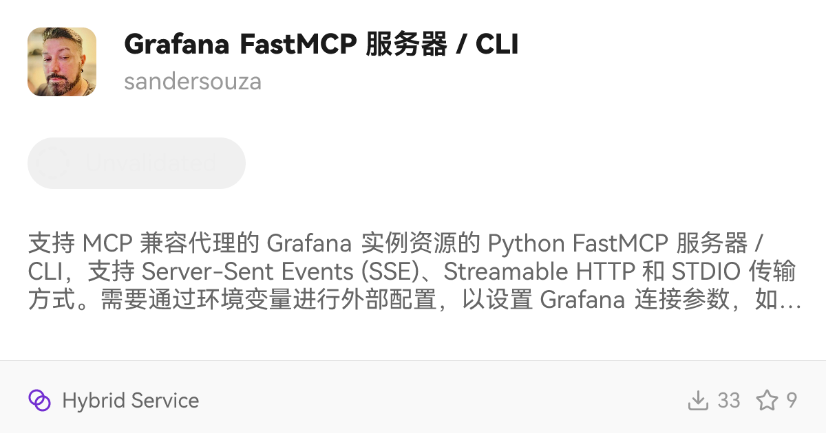 Grafana FastMCP Server / CLI | MCP S... · LobeHub