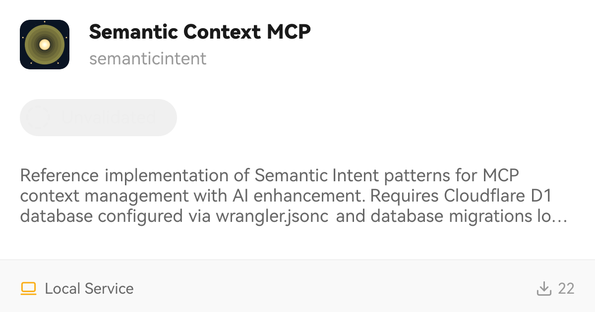 Semantic Context MCP | MCP Servers · LobeHub