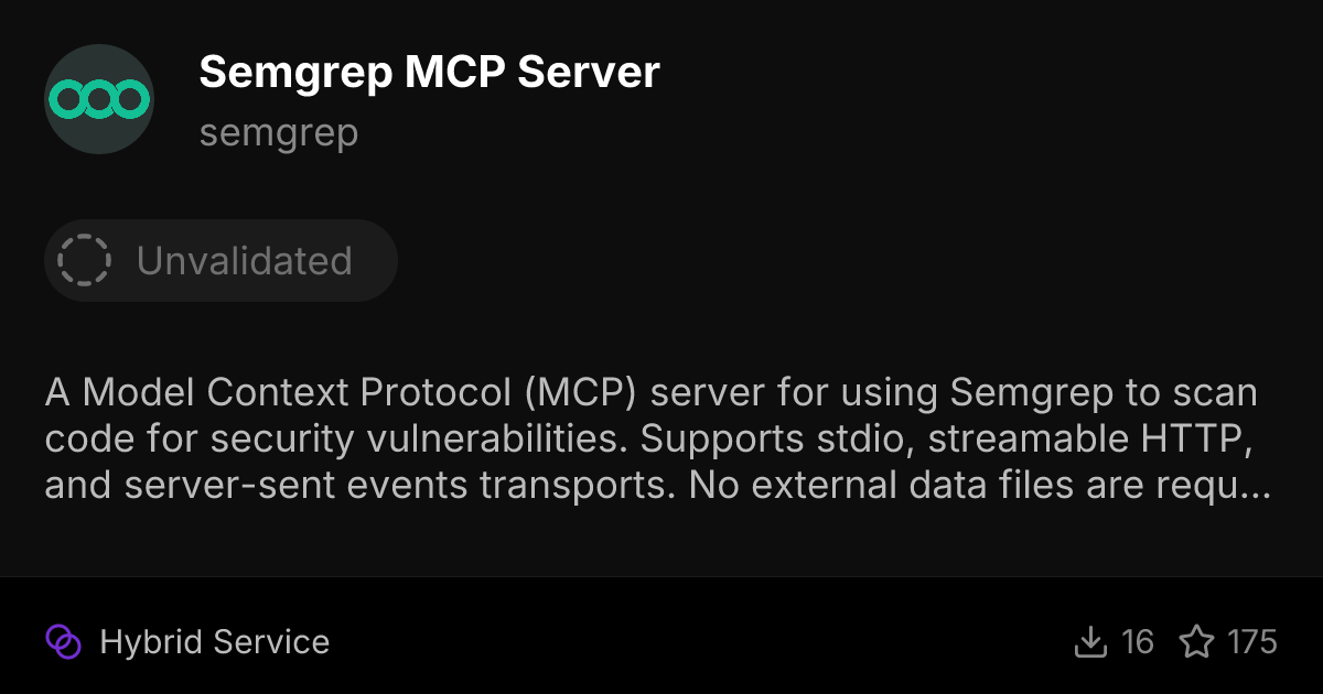 Semgrep MCP Server | MCP Servers · LobeHub