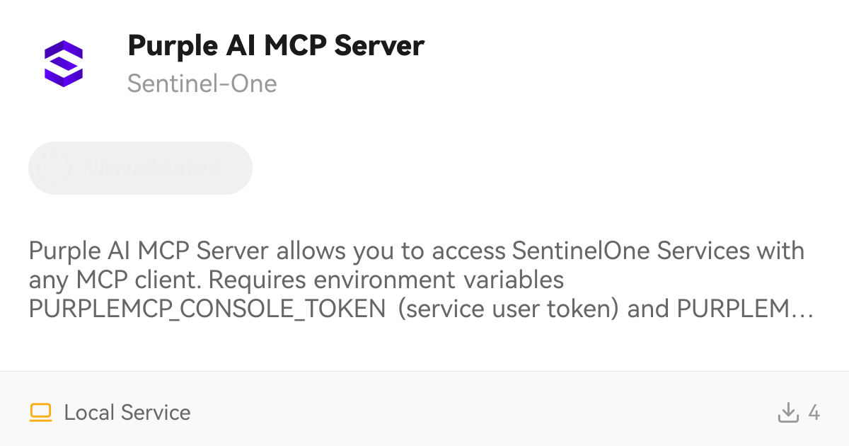 Purple AI MCP Server | MCP Servers · LobeHub