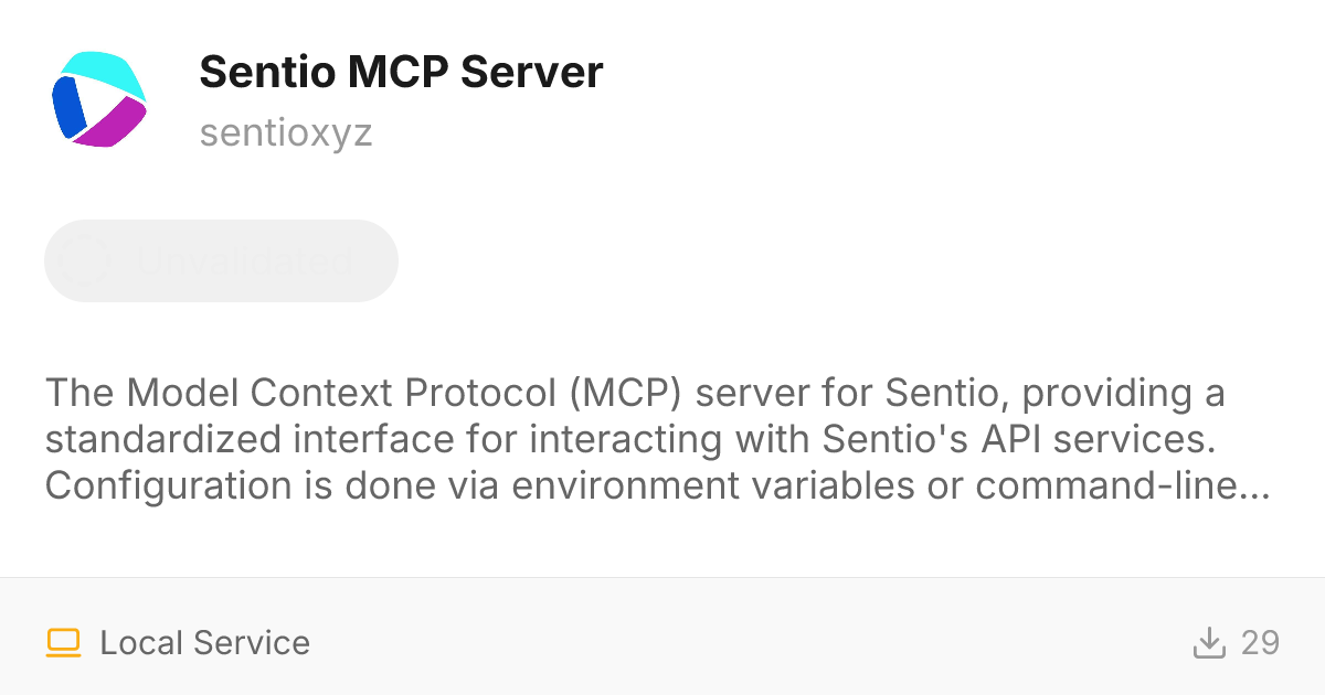 Sentio MCP Server | MCP Servers · LobeHub