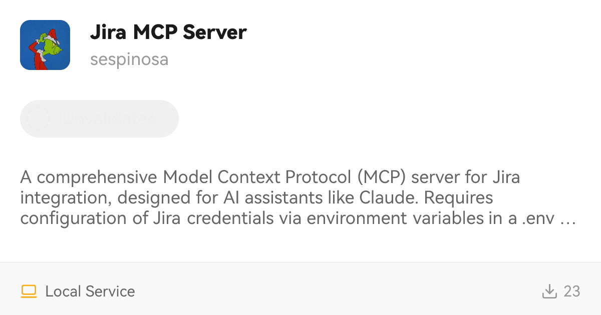 Jira MCP Server | MCP Servers · LobeHub