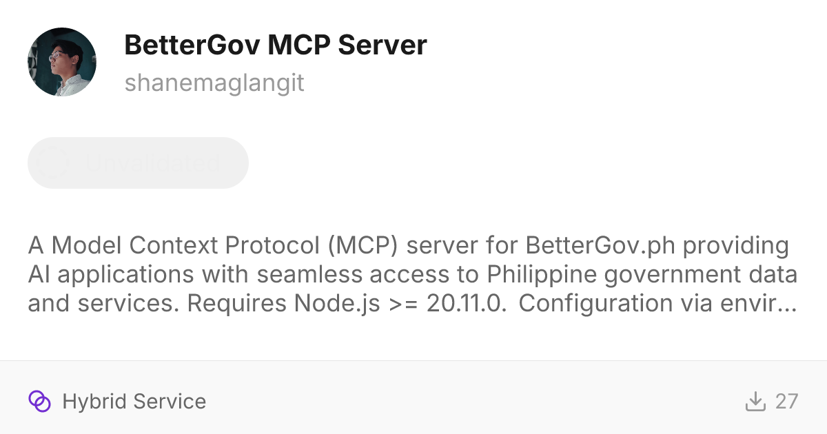 BetterGov MCP Server | MCP Servers · LobeHub