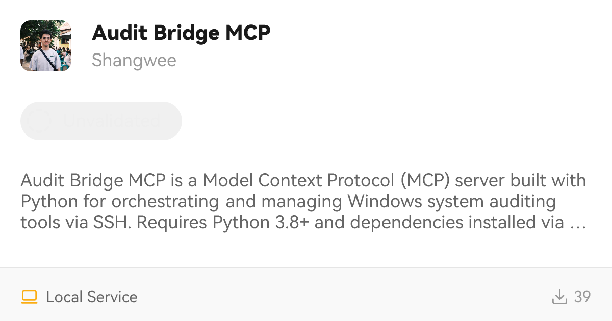 Audit Bridge MCP | MCP Servers · LobeHub