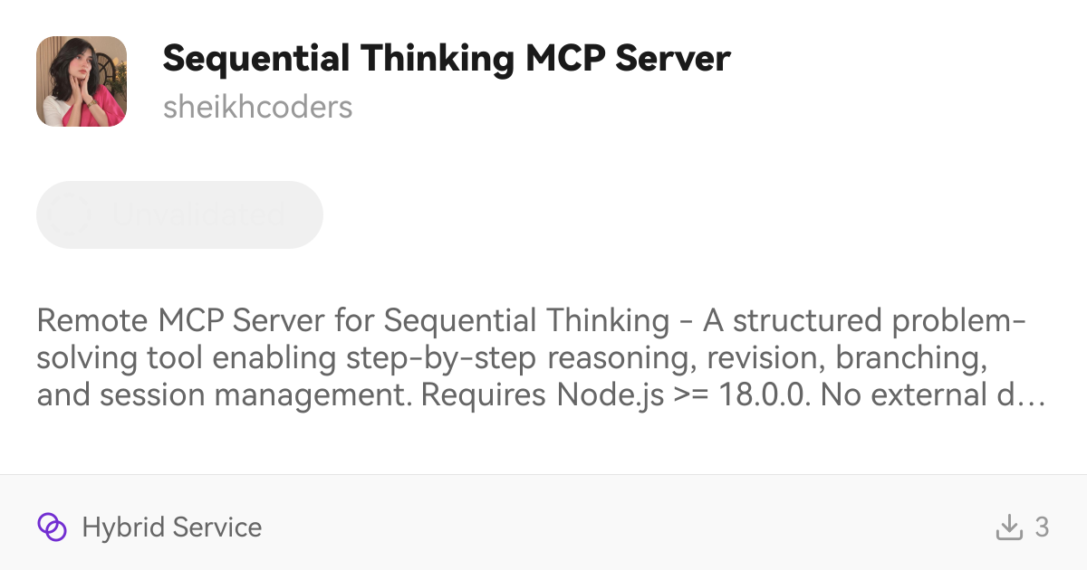 Sequential Thinking MCP Server | MCP... · LobeHub