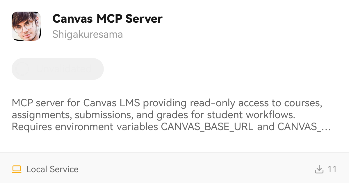Canvas MCP Server | MCP Servers · LobeHub