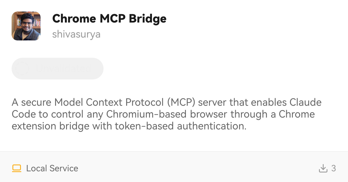 Chrome MCP Bridge | MCP Servers · LobeHub