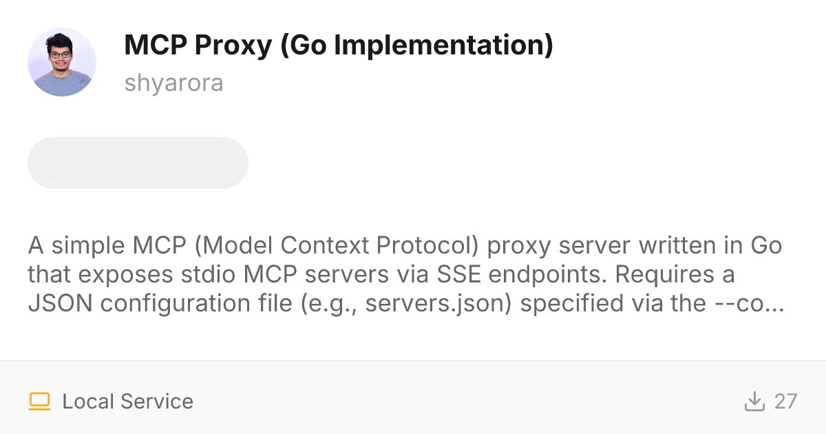 MCP Proxy (Go Implementation) | MCP ... · LobeHub