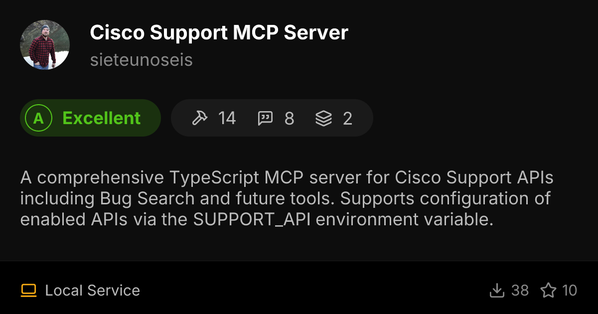 Cisco Support MCP Server | MCP Servers · LobeHub