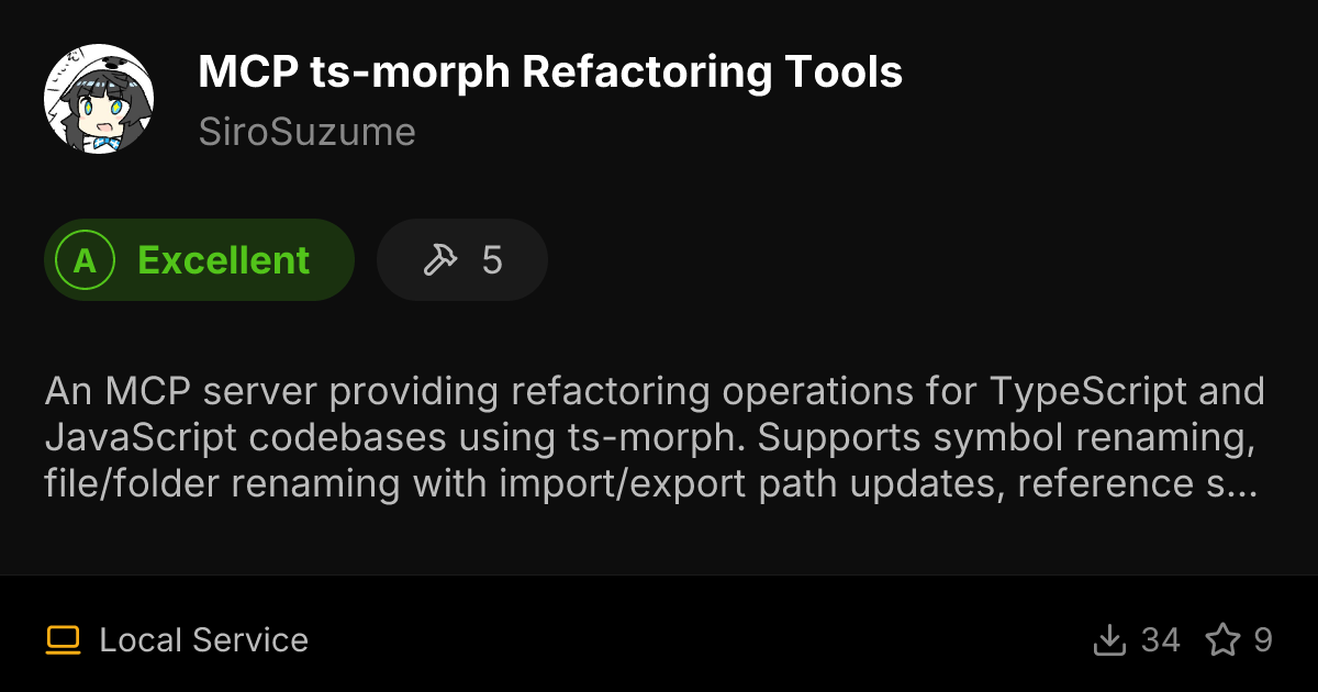 MCP ts-morph Refactoring Tools | MCP... · LobeHub