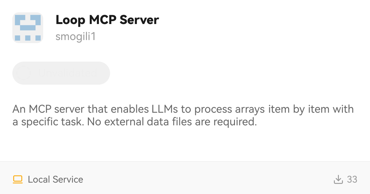 Loop MCP Server | MCP Servers · LobeHub