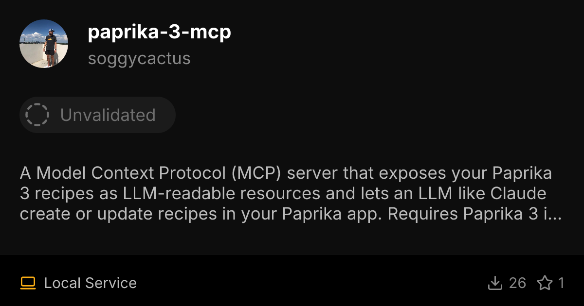 paprika-3-mcp | MCP Servers · LobeHub