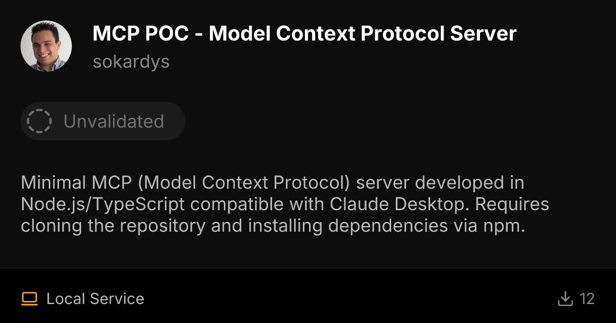 MCP POC - Model Context Protocol Ser... · LobeHub
