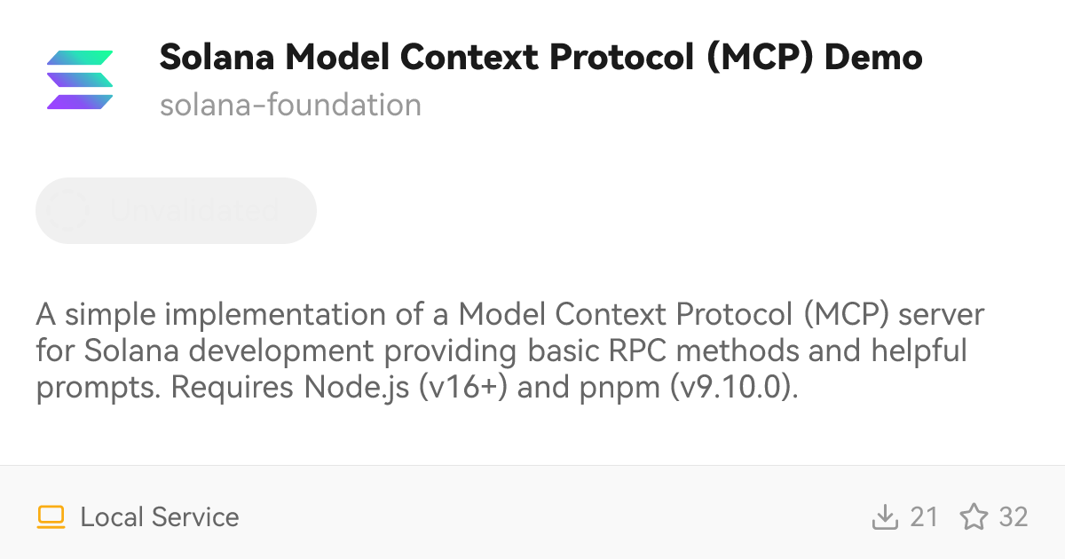 Solana Model Context Protocol (MCP) ... · LobeHub