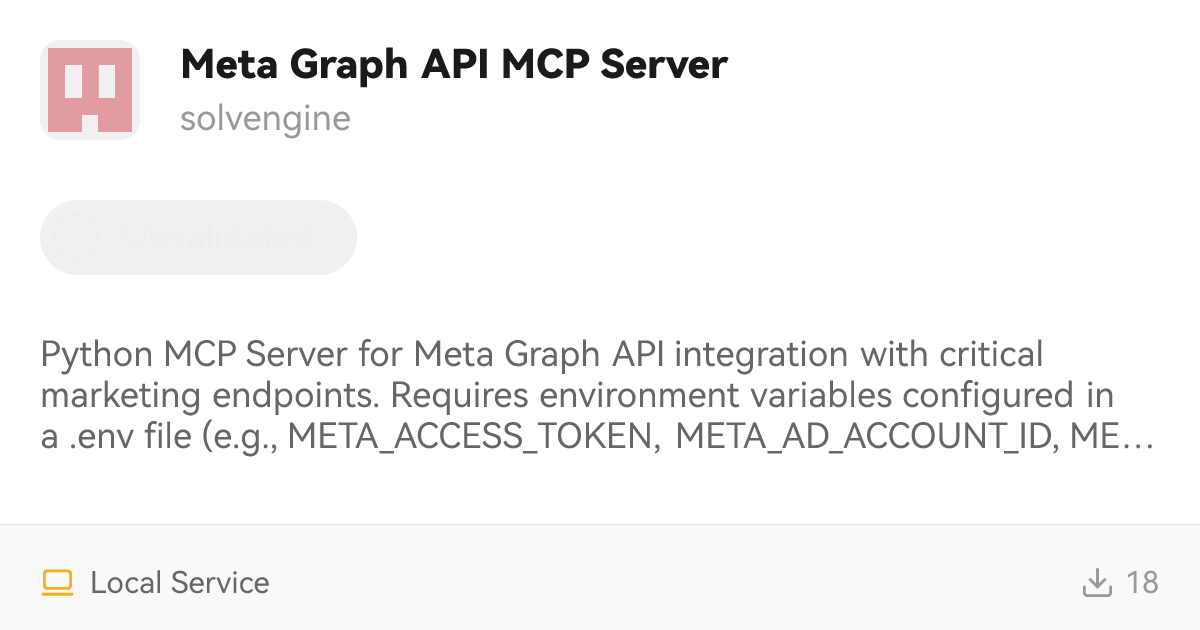 Meta Graph API MCP Server | MCP Servers · LobeHub