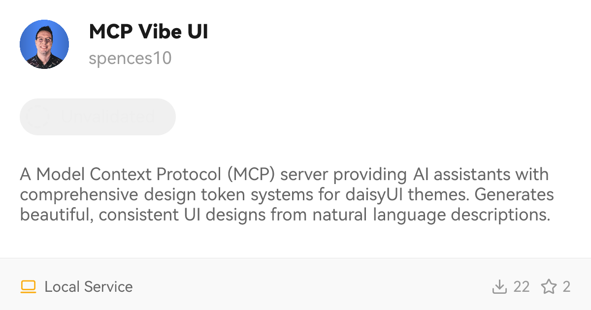 MCP Vibe UI | MCP Servers · LobeHub