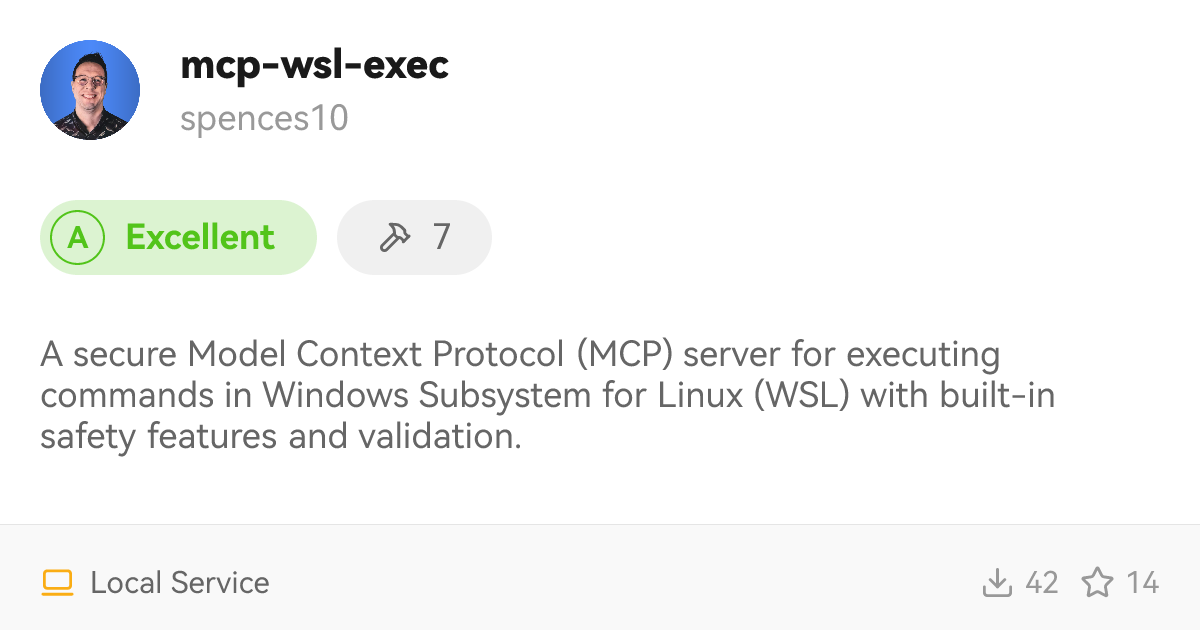 mcp-wsl-exec | MCP Servers · LobeHub