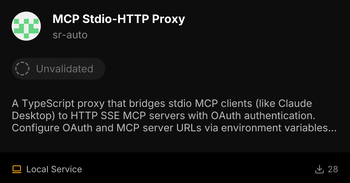 MCP Stdio-HTTP Proxy | MCP Servers · LobeHub