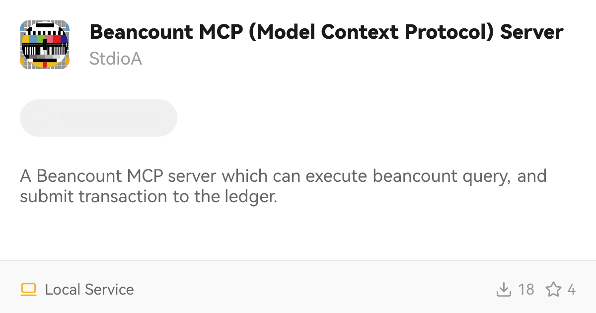 Beancount MCP (Model Context Protoco... · LobeHub