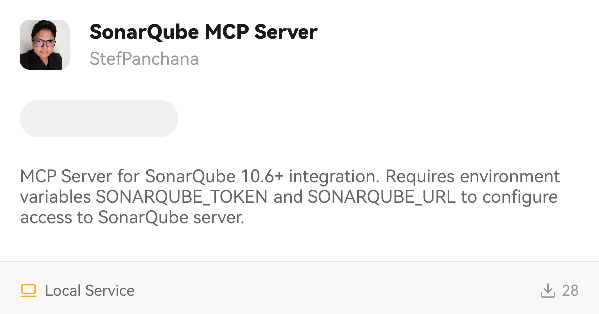 SonarQube MCP 伺服器 | MCP Servers · LobeHub