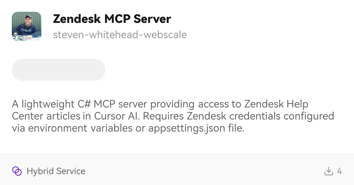 Zendesk MCP Server | MCP Servers · LobeHub