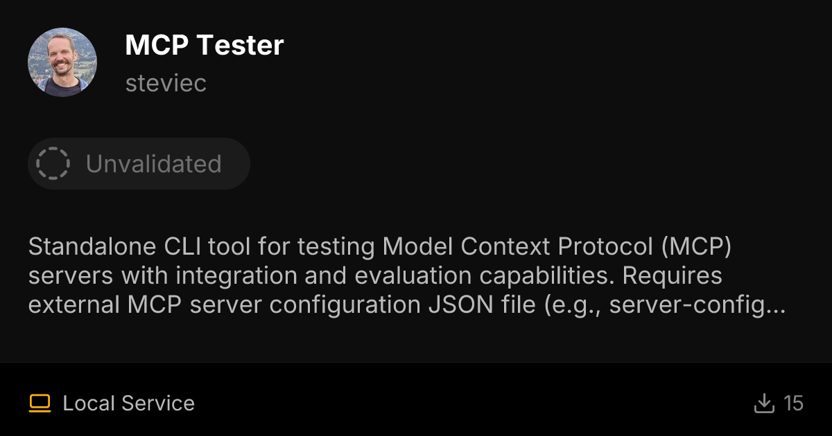 MCP Tester | MCP Servers · LobeHub